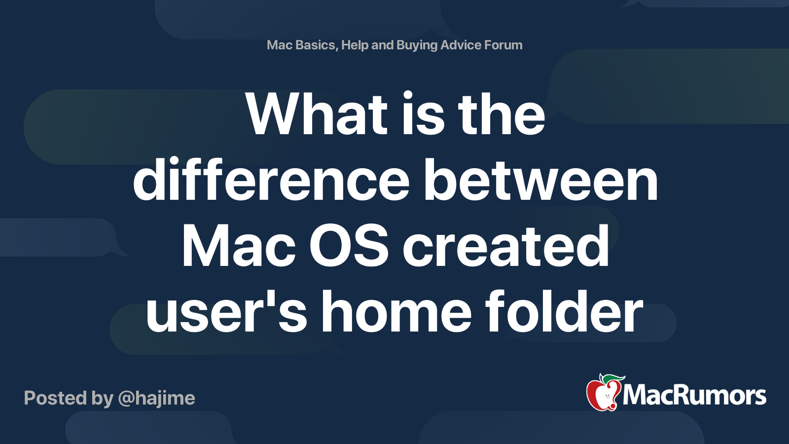 What is the difference between Mac OS created user's home folder and one created by user ...