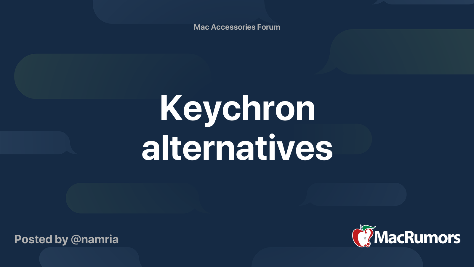 Keychron alternatives | MacRumors Forums