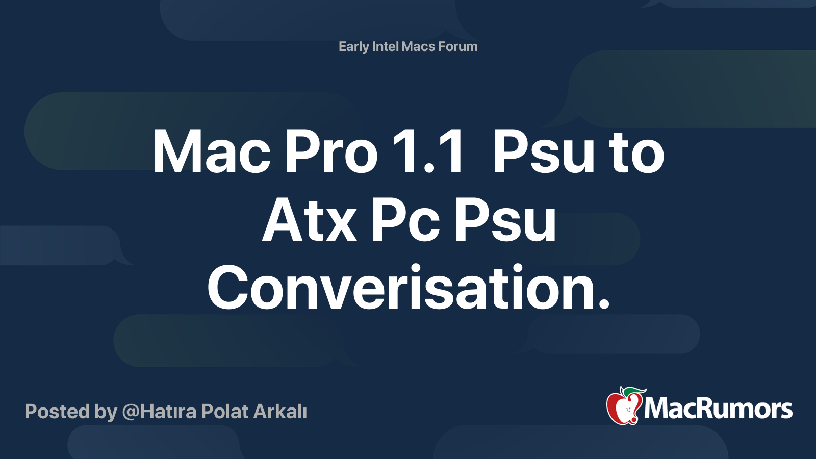 Mac Pro 1.1 Psu to Atx Pc Psu Converisation. | MacRumors Forums