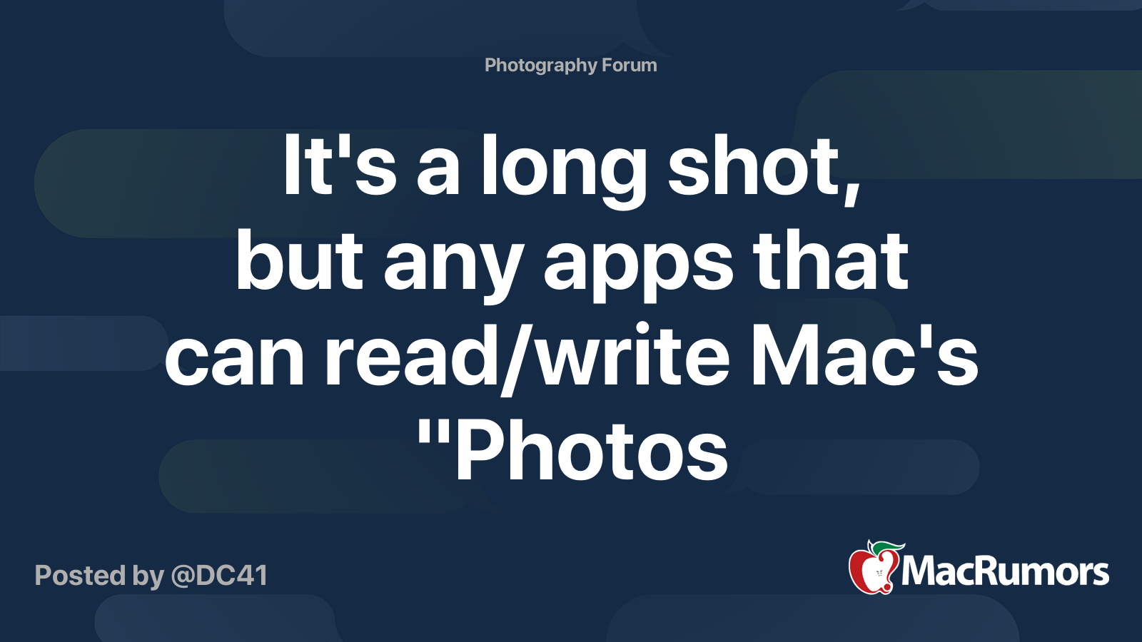 It's a long shot, but any apps that can read/write Mac's "Photos Library.photoslibrary" db ...