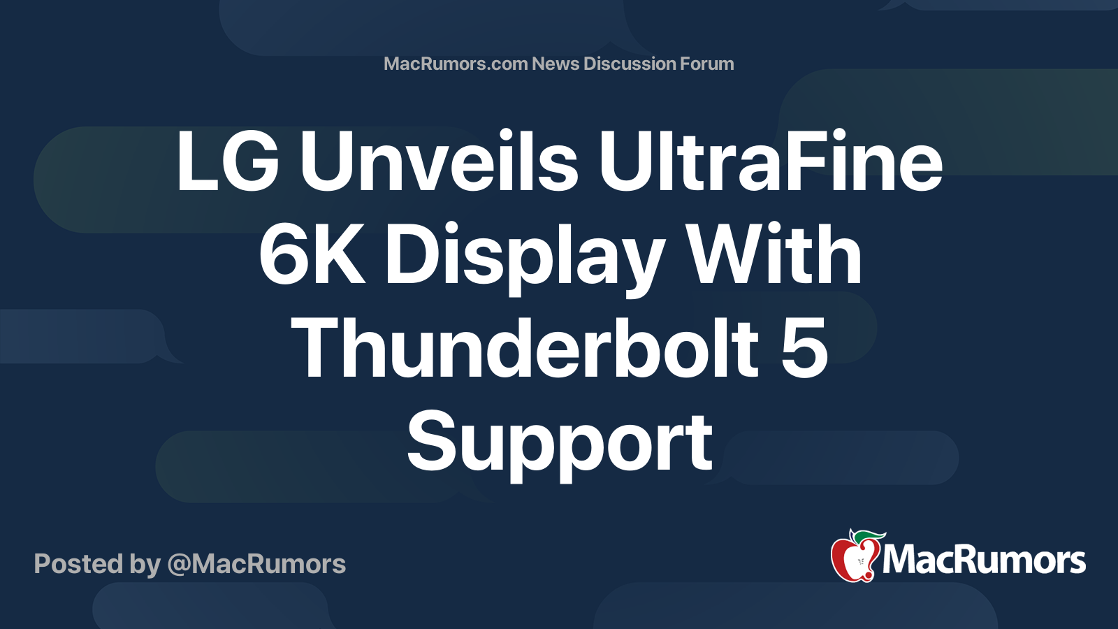 LG Unveils UltraFine 6K Display With Thunderbolt 5 Support | Page 10 ...