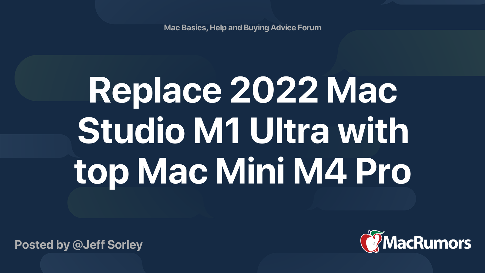 Replace 2022 Mac Studio M1 Ultra with top Mac Mini M4 Pro | MacRumors ...