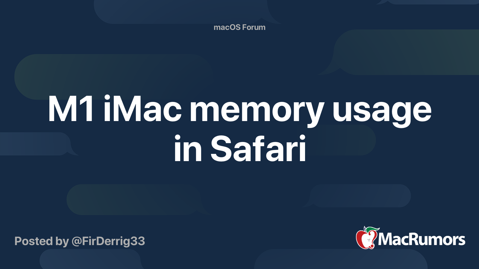 M1 iMac memory usage in Safari | MacRumors Forums