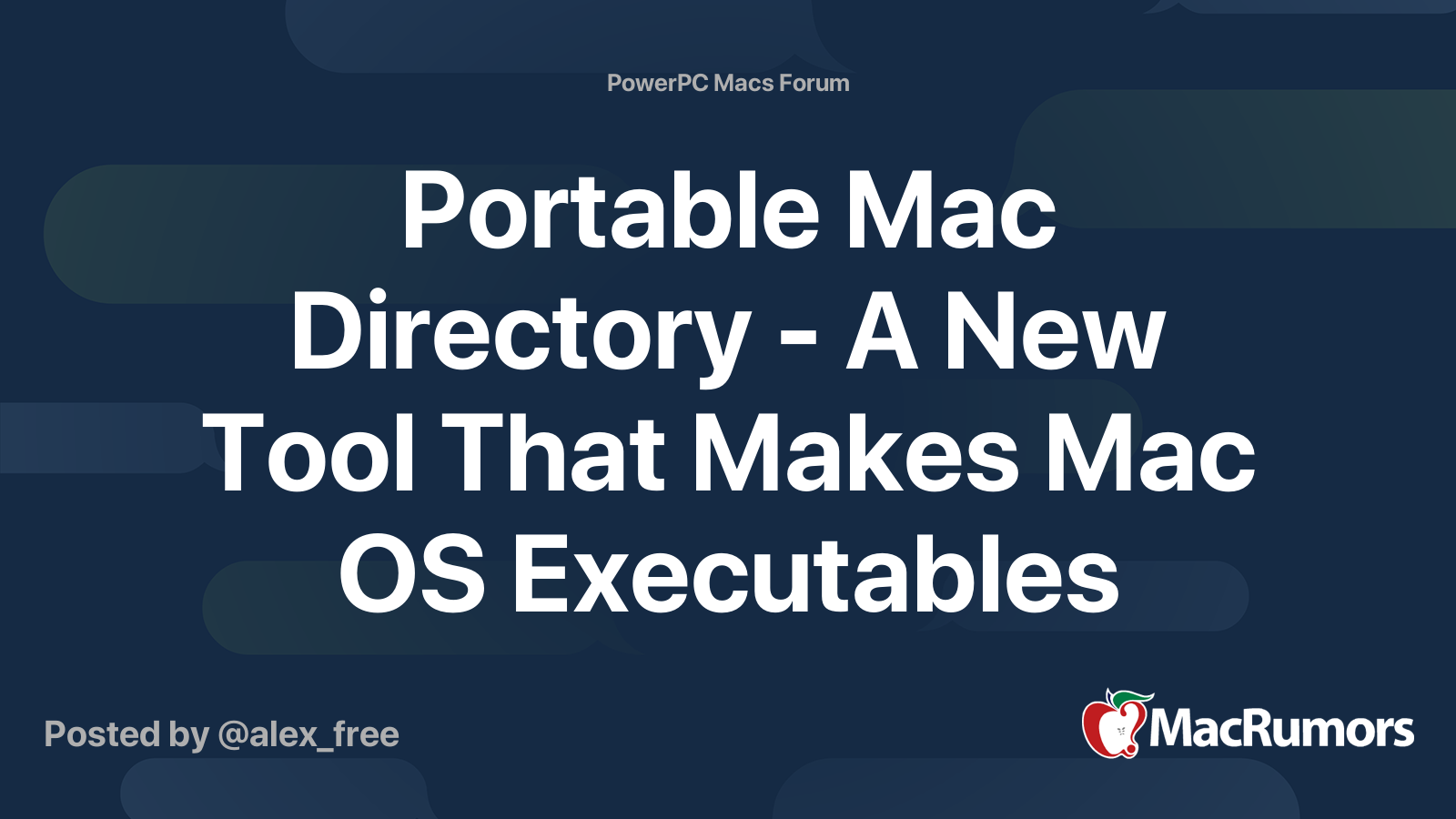Portable Mac Directory - A New Tool That Makes Mac OS Executables Portable! | MacRumors Forums