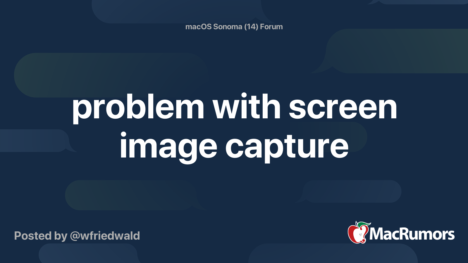 problem with screen image capture | MacRumors Forums