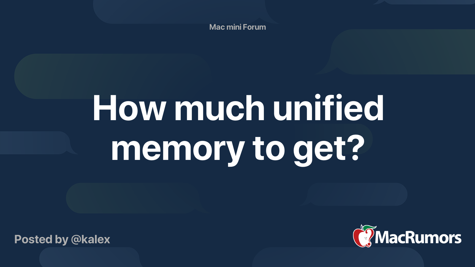 How much unified memory to get? | MacRumors Forums