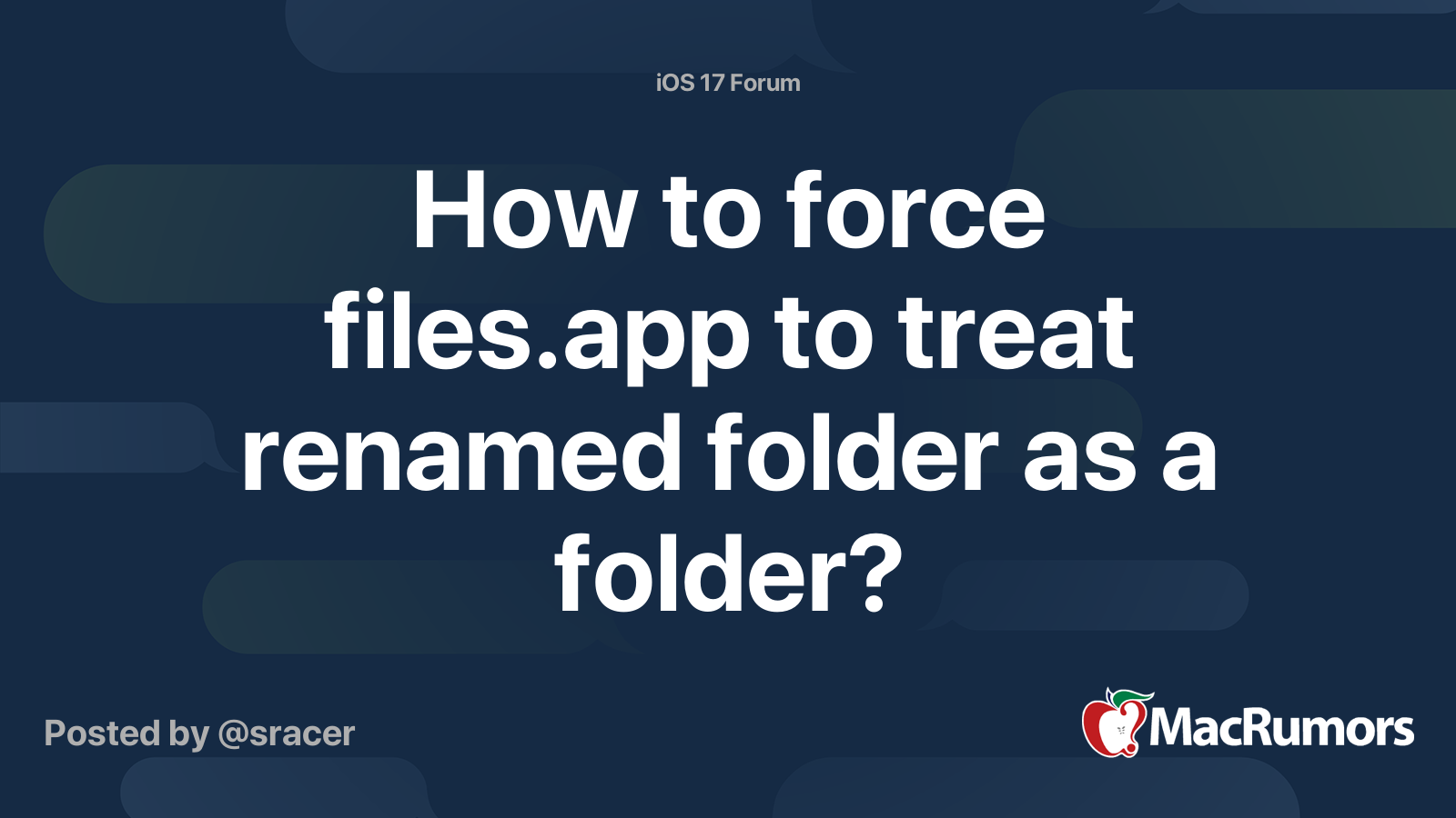 How to force files.app to treat renamed folder as a folder? | MacRumors ...