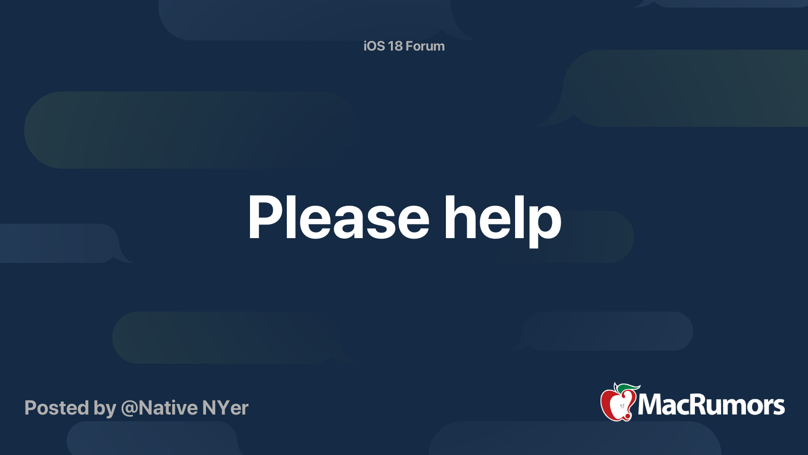 Please help | MacRumors Forums