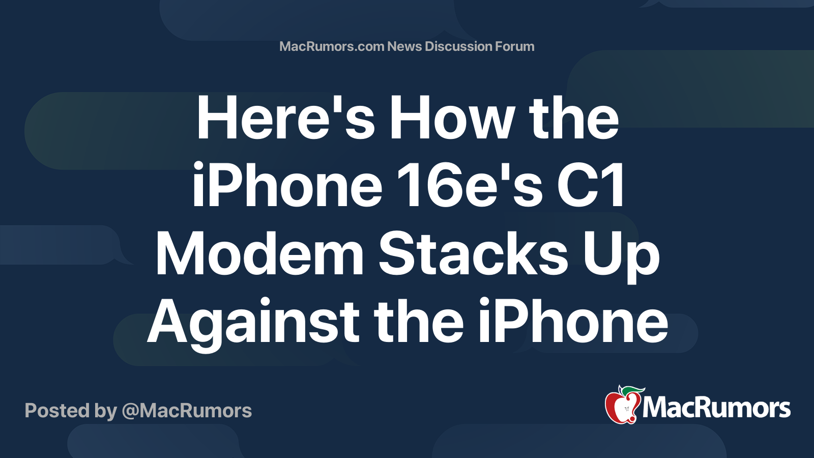 Here's How the iPhone 16e's C1 Modem Stacks Up Against the iPhone 16 ...