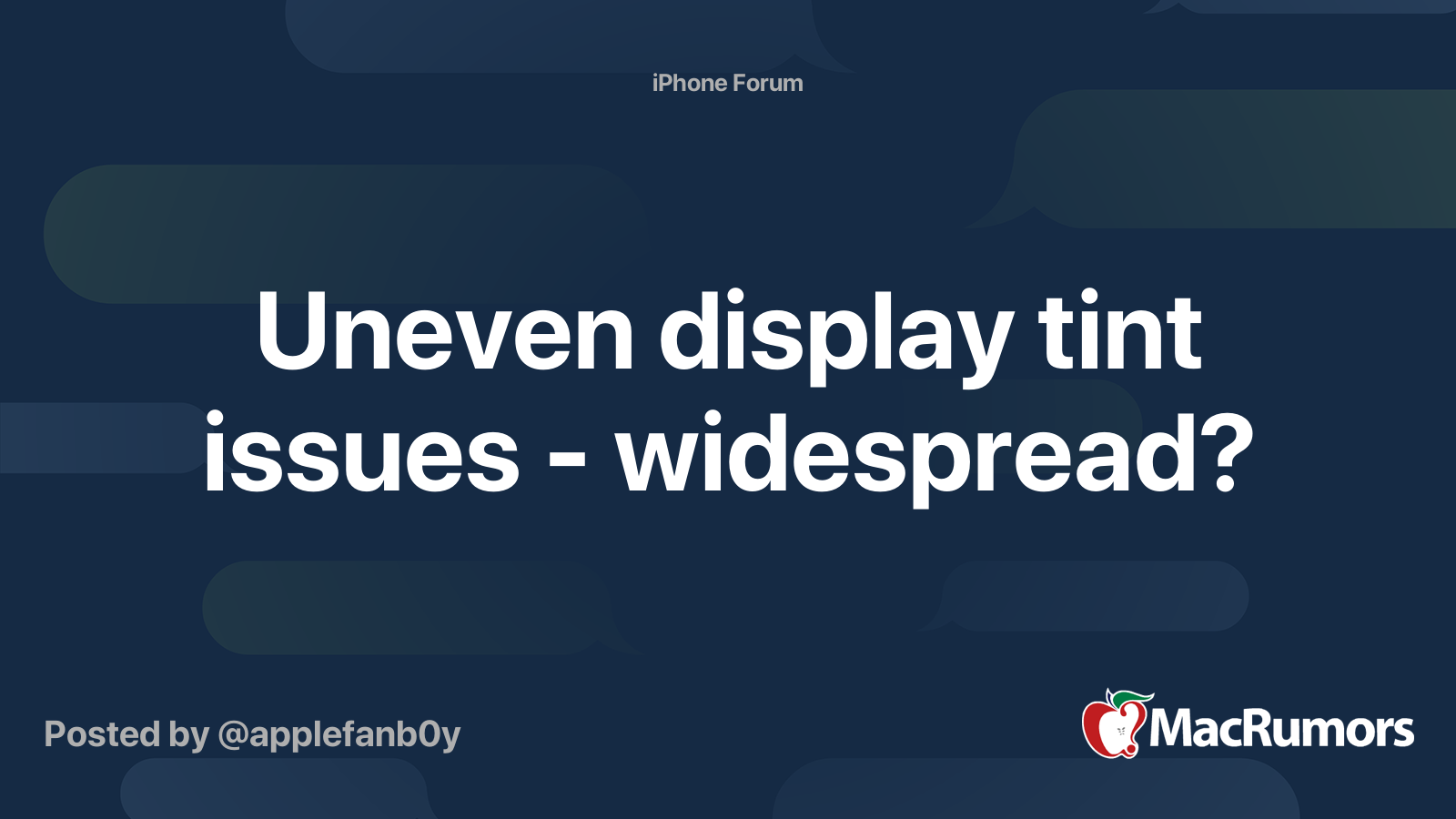 Uneven display tint issues - widespread? | MacRumors Forums