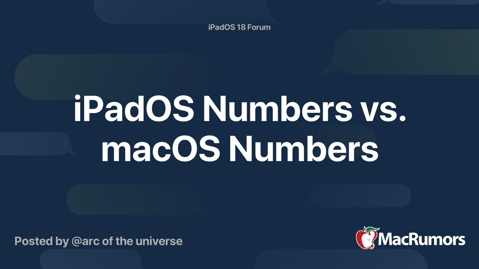 iPadOS Numbers vs. macOS Numbers | MacRumors Forums