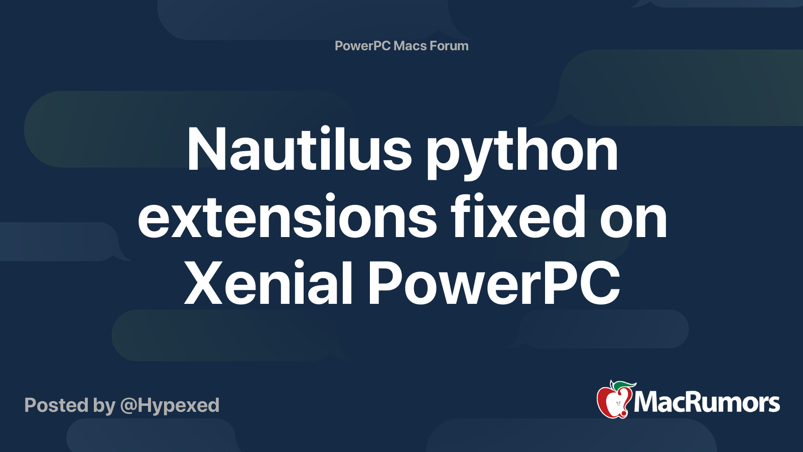 Nautilus Python Extensions Fixed On Xenial Powerpc Macrumors Forums 