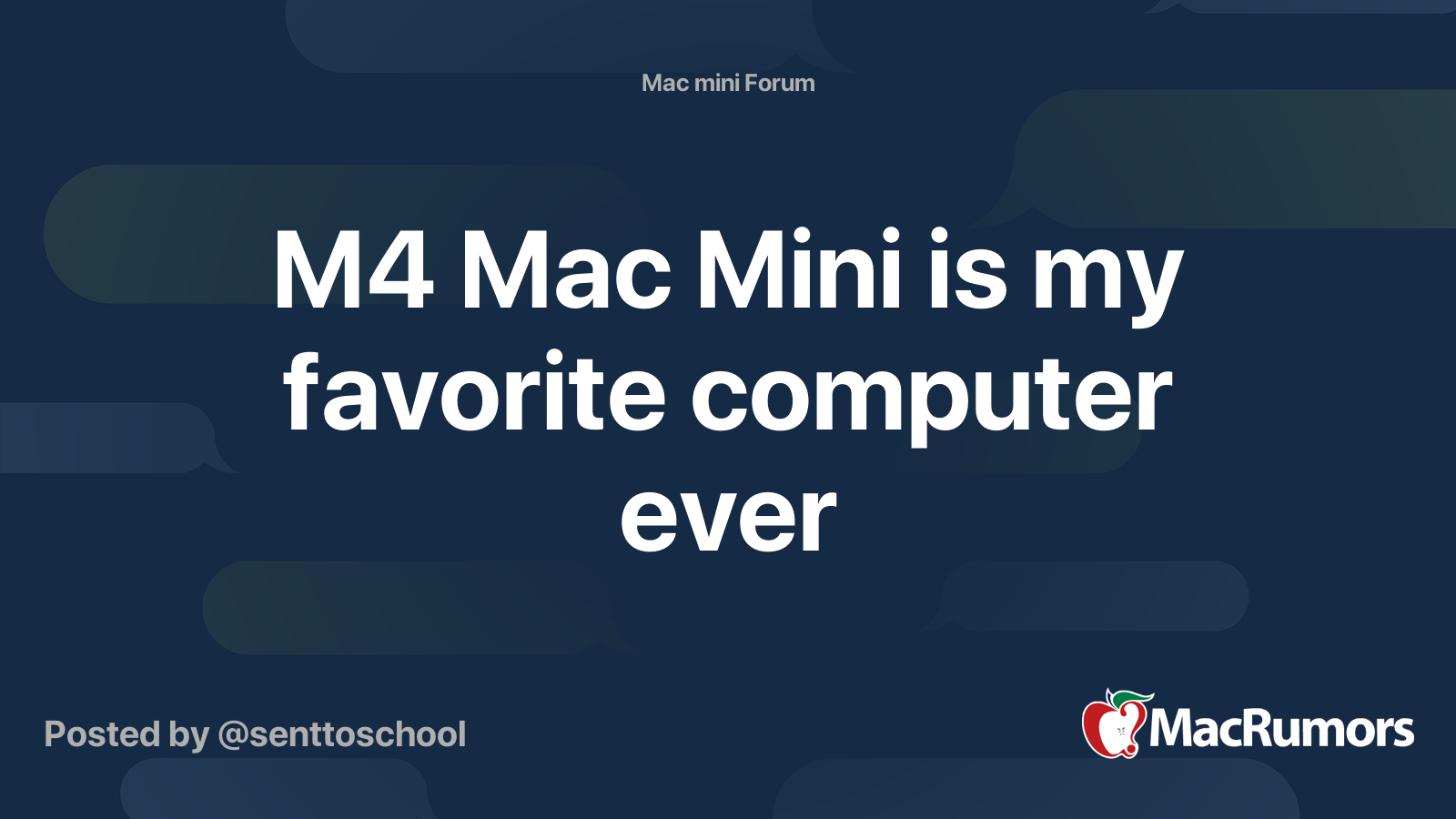 M4 Mac Mini is my favorite computer ever | MacRumors Forums