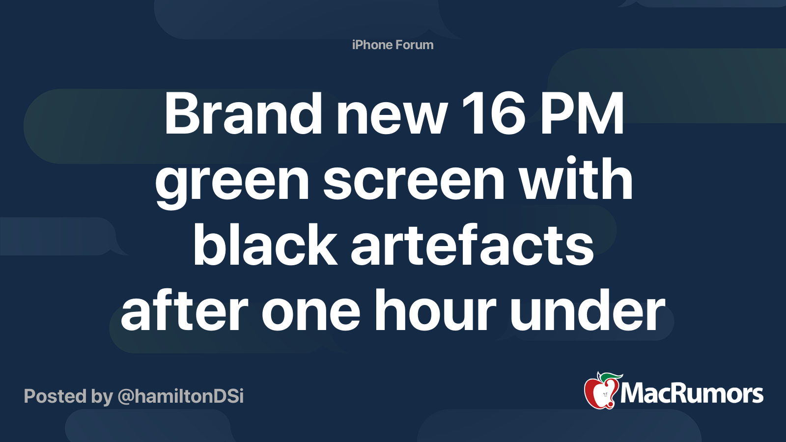 Brand new 16 PM green screen with black artefacts after one hour under the spring sun ...