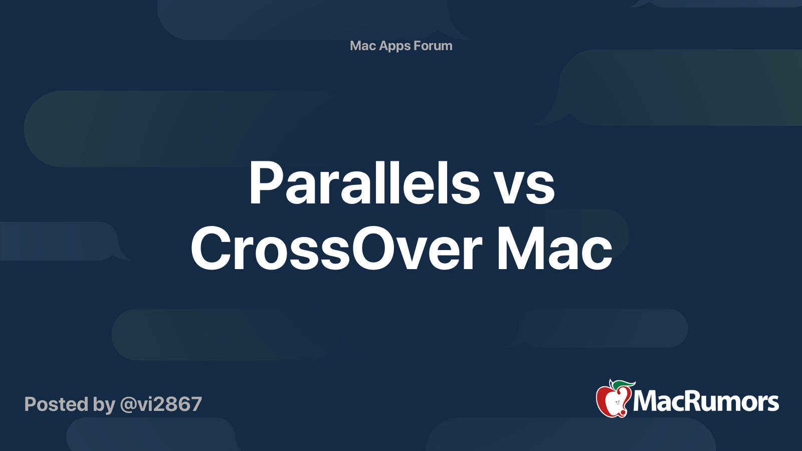 Parallels vs CrossOver Mac | MacRumors Forums