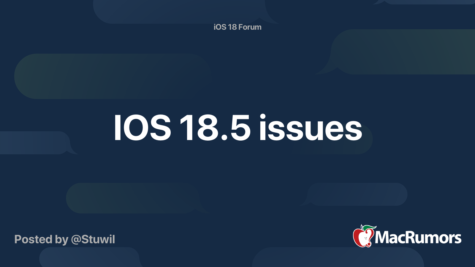 IOS 18.5 issues | MacRumors Forums