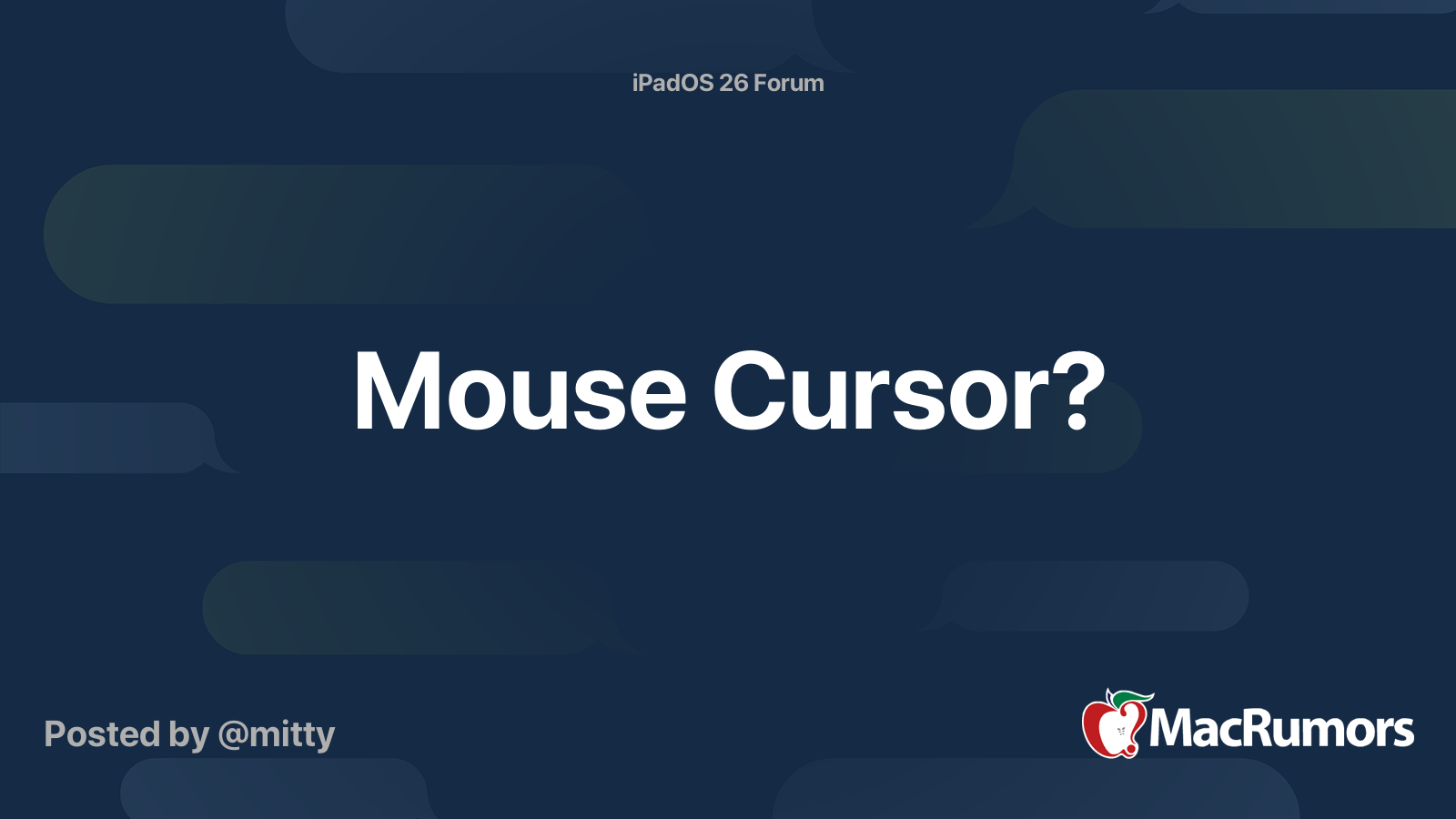 Mouse Cursor? | MacRumors Forums