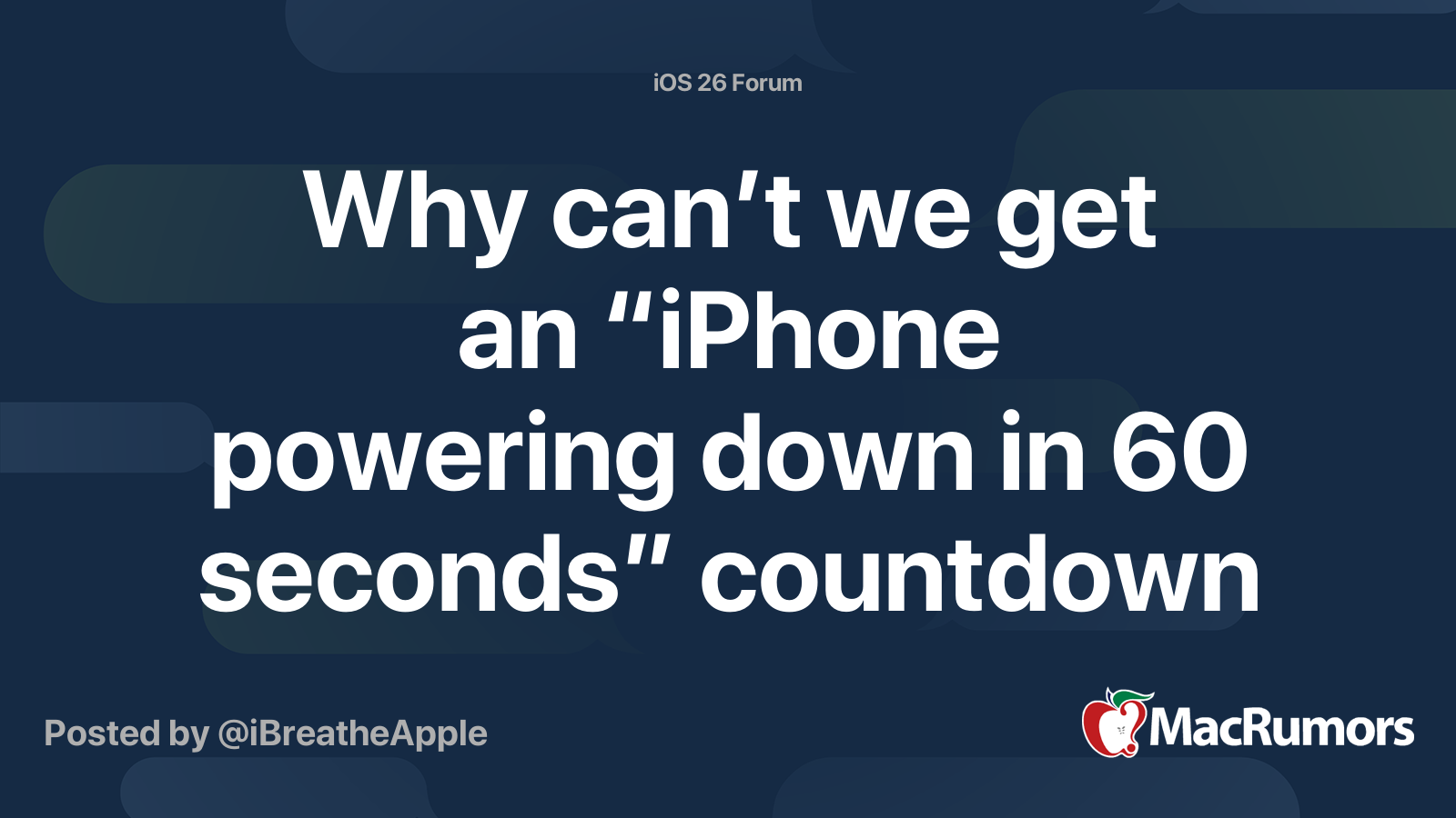 Why can’t we get an “iPhone powering down in 60 seconds” countdown before the battery dies ...