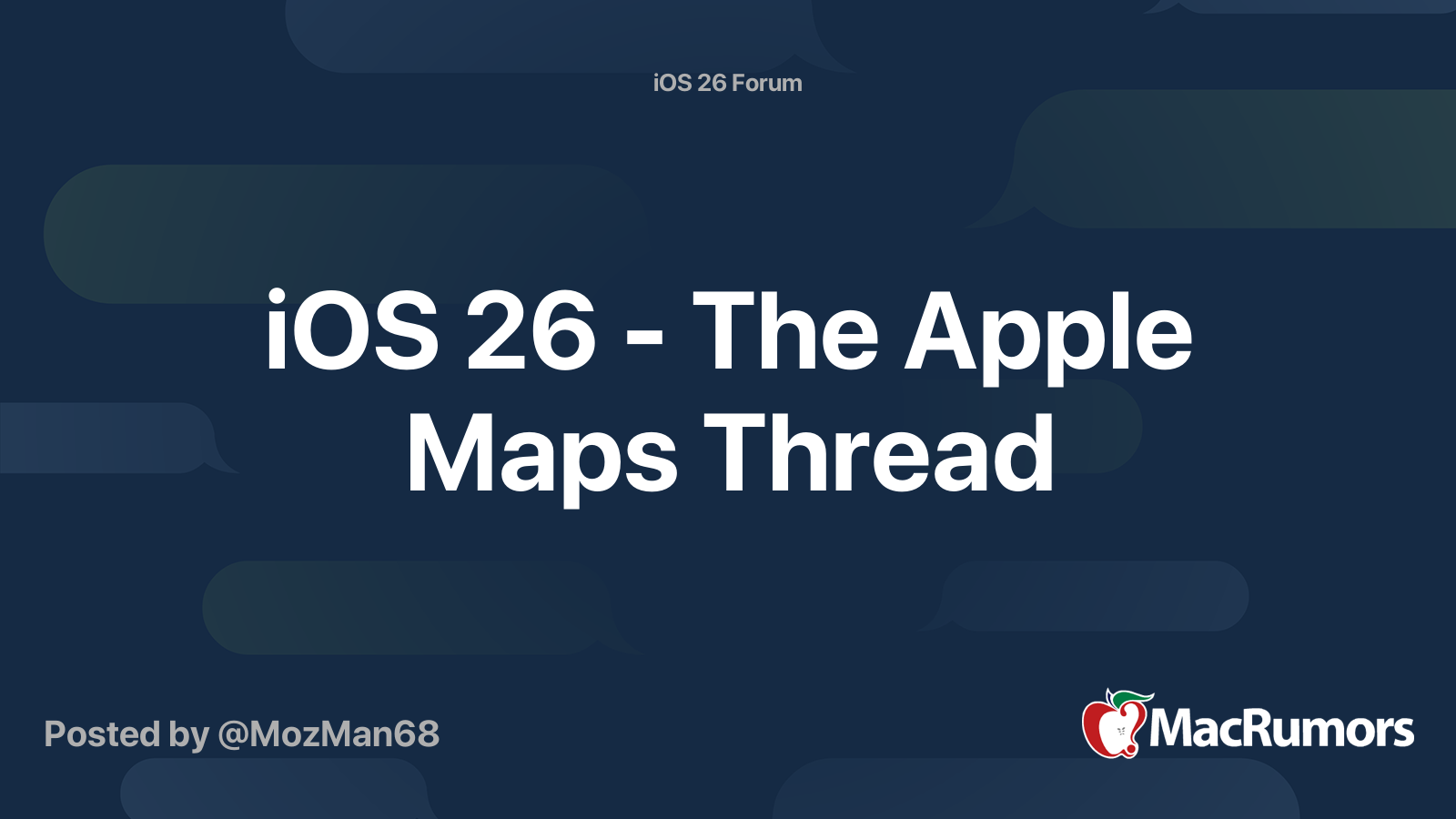 iOS 26 - The Apple Maps Thread | MacRumors Forums