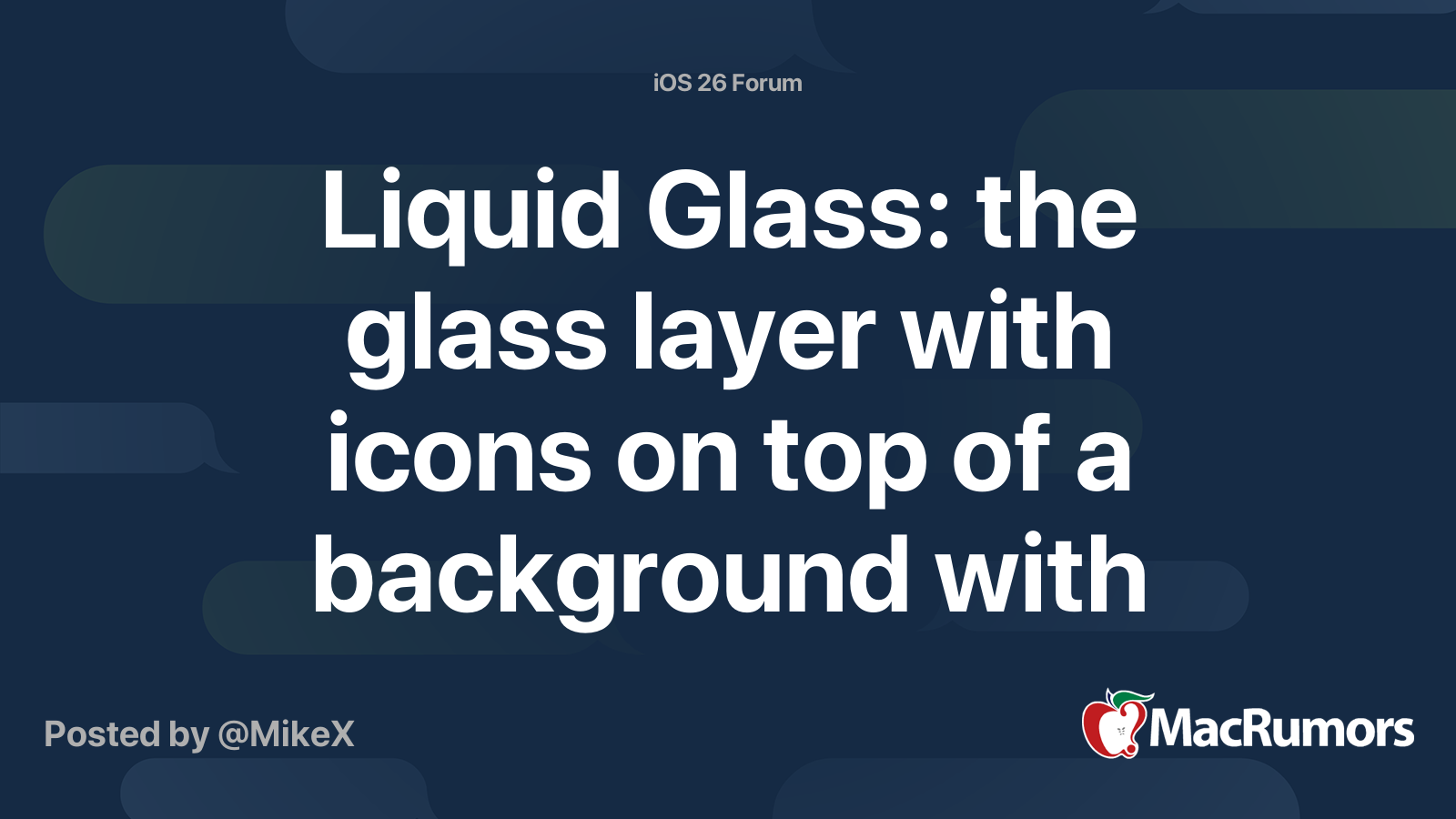 Liquid Glass: the glass layer with icons on top of a background with icons simply looks odd ...