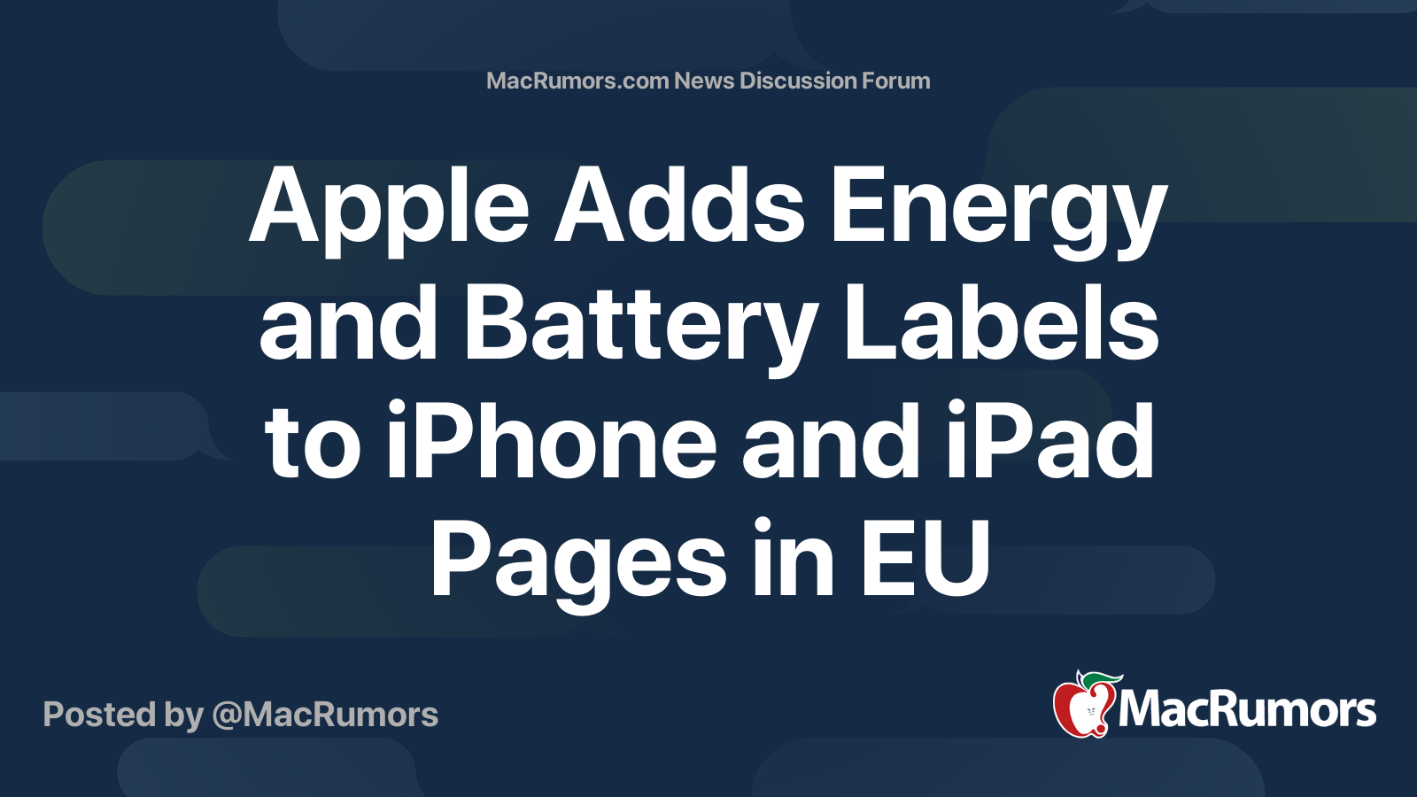 Apple Adds Energy and Battery Labels to iPhone and iPad Pages in EU ...