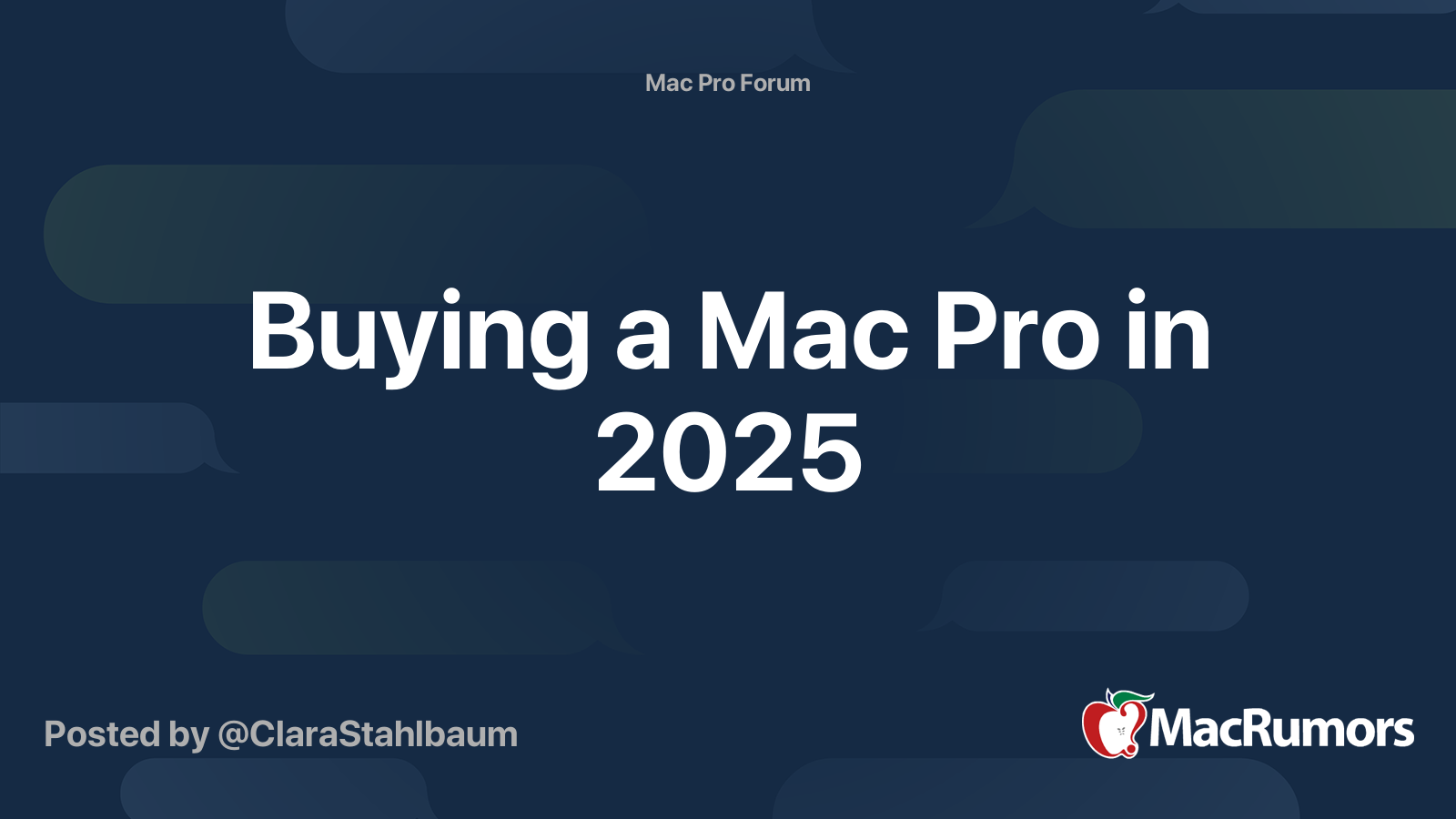 Buying a Mac Pro in 2025 | MacRumors Forums