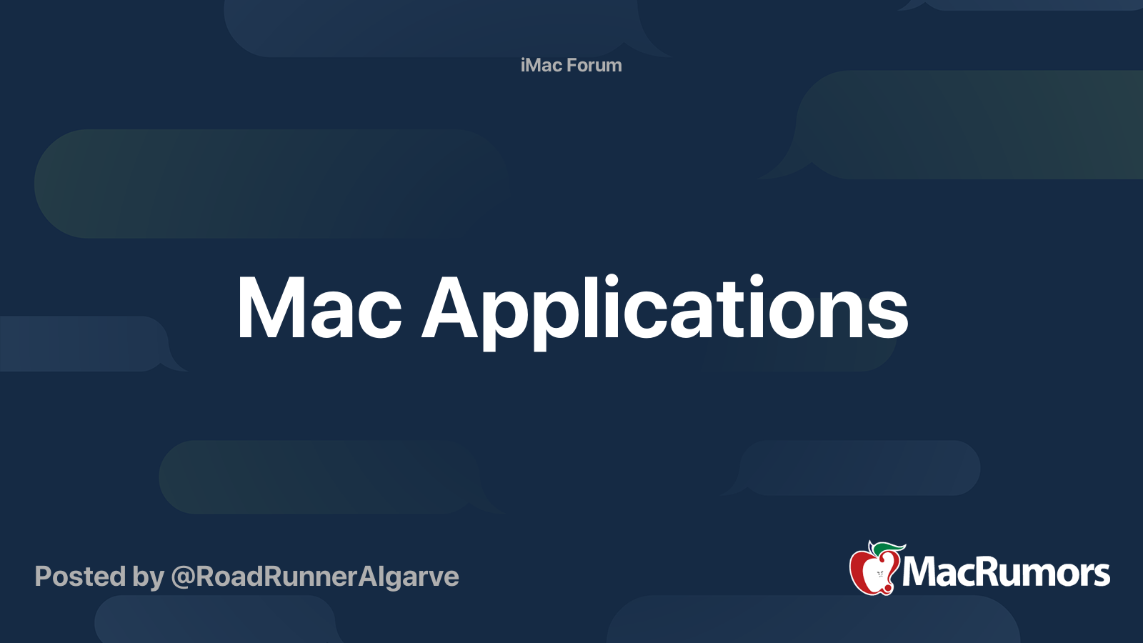 Mac Applications | MacRumors Forums