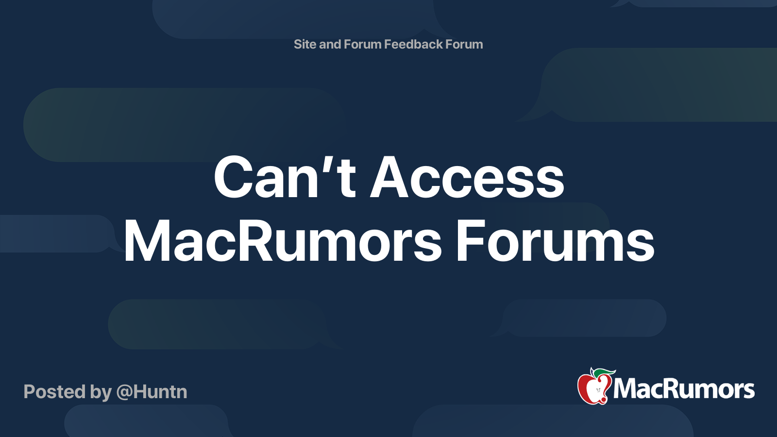 Can’t Access MacRumors Forums | MacRumors Forums