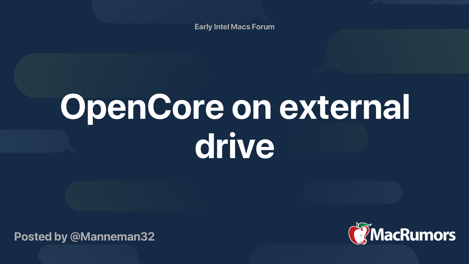 OpenCore on external drive | MacRumors Forums