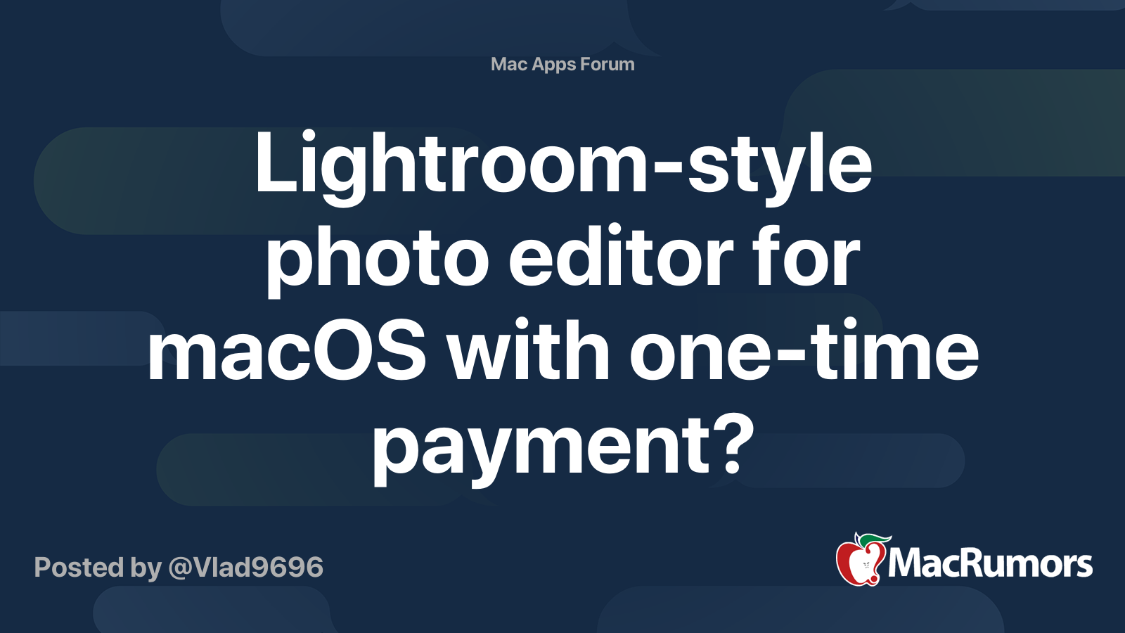 Lightroom-style photo editor for macOS with one-time payment ...