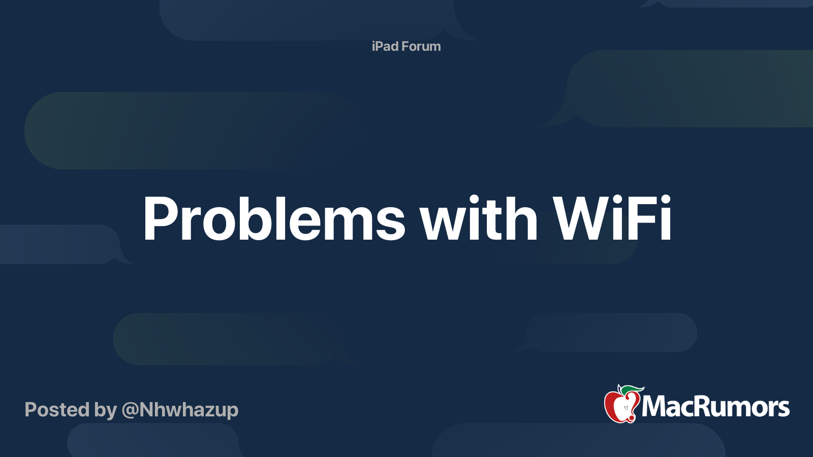 Problems with WiFi | MacRumors Forums