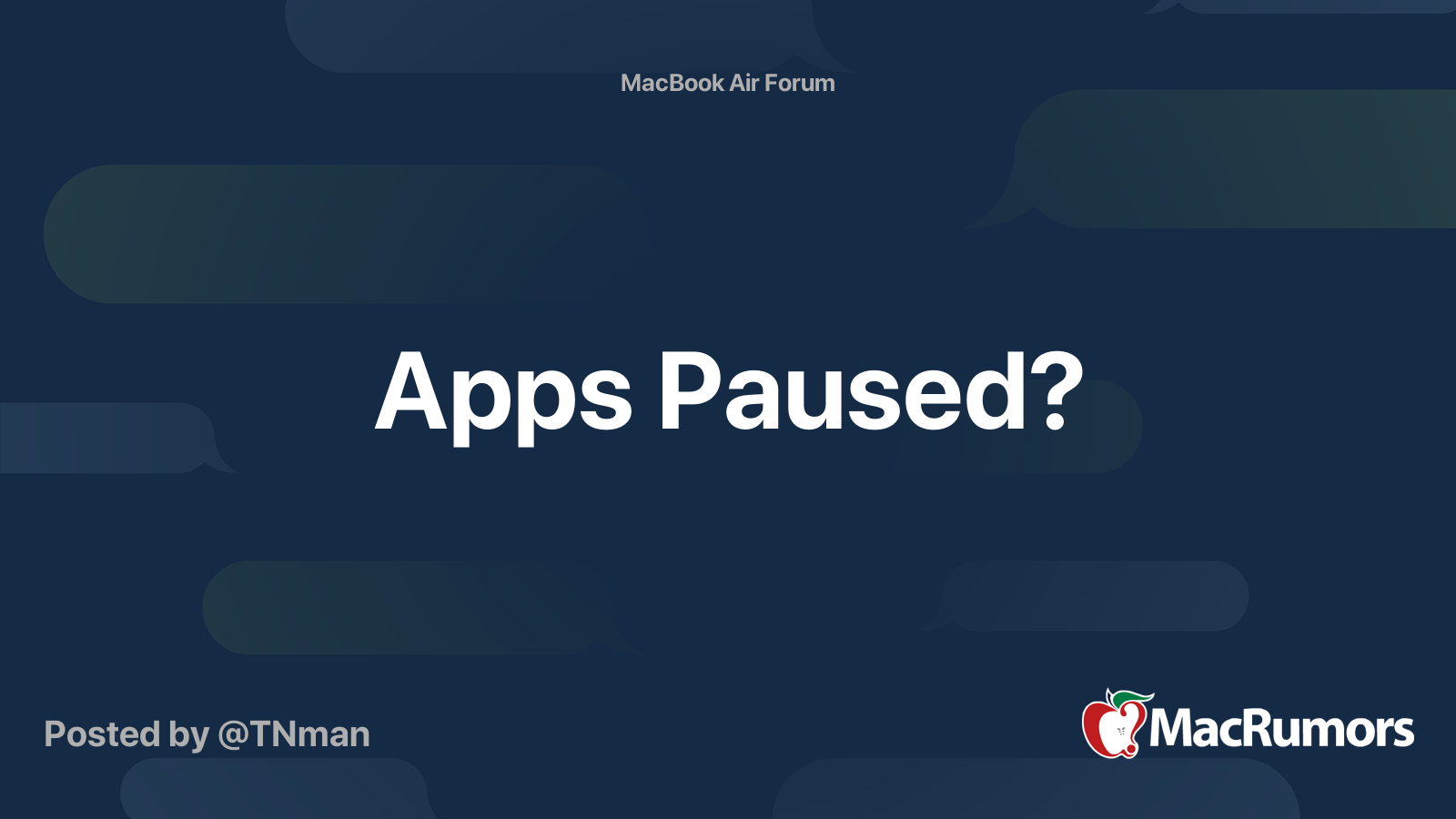 Apps Paused? | MacRumors Forums