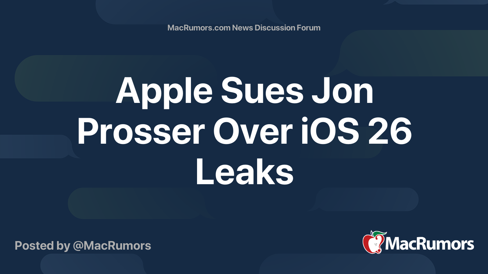 Apple Sues Jon Prosser Over iOS 26 Leaks | Page 9 | MacRumors Forums