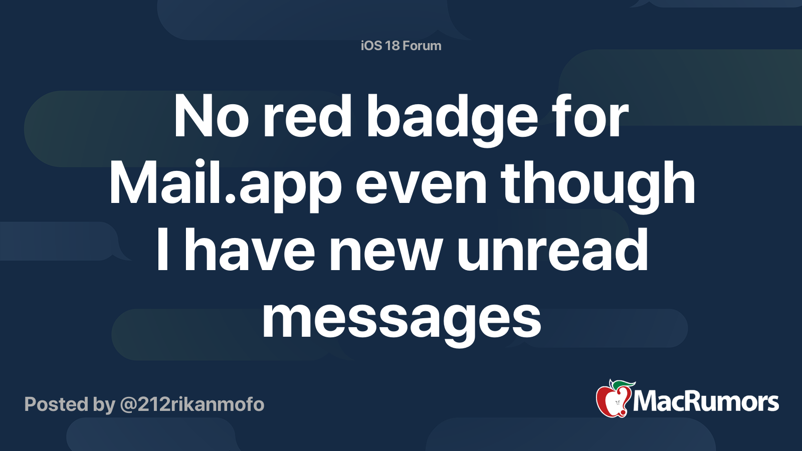 No red badge for Mail.app even though I have new unread messages | MacRumors Forums