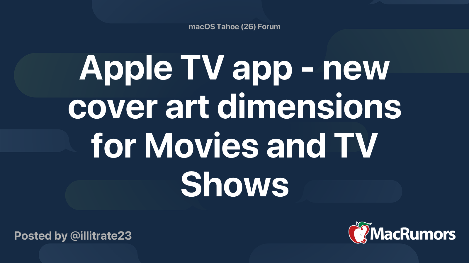 Apple TV app - new cover art dimensions for Movies and TV Shows | MacRumors Forums