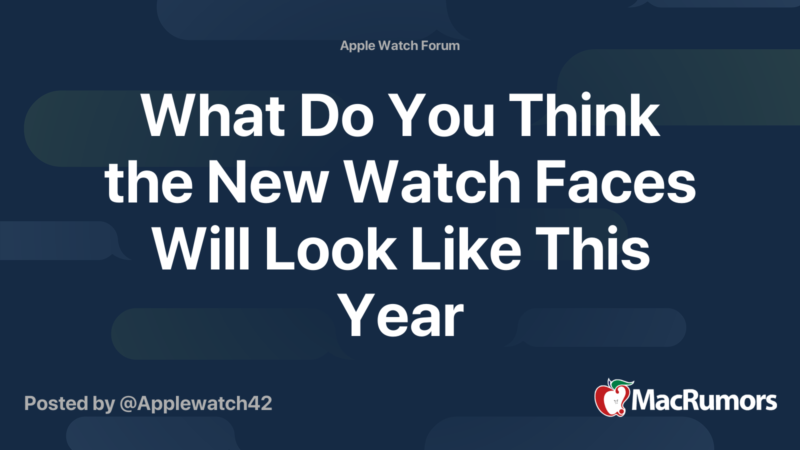 What Do You Think the New Watch Faces Will Look Like This Year ...