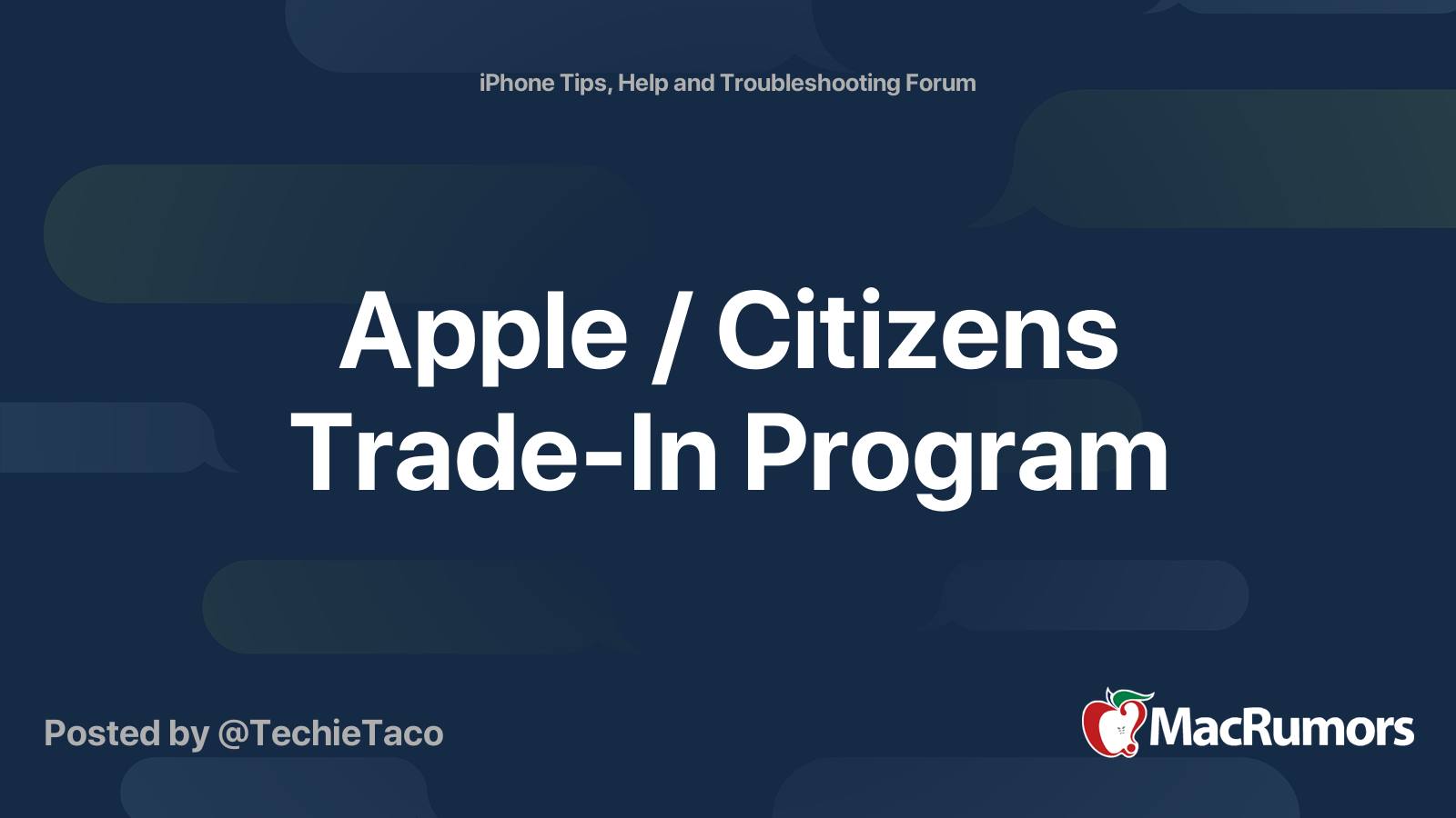 Apple / Citizens Trade-In Program | MacRumors Forums