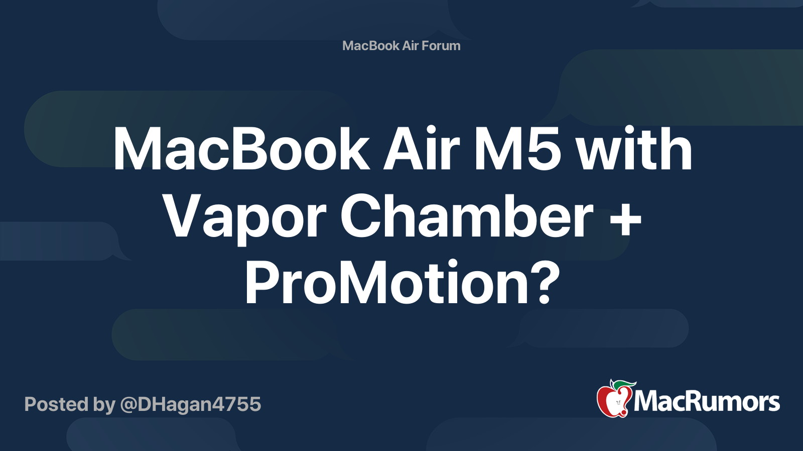 MacBook Air M5 with Vapor Chamber + ProMotion? | MacRumors Forums