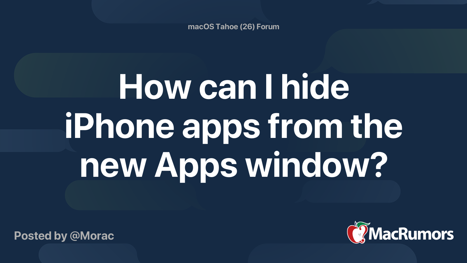 How can I hide iPhone apps from the new Apps window? | MacRumors Forums