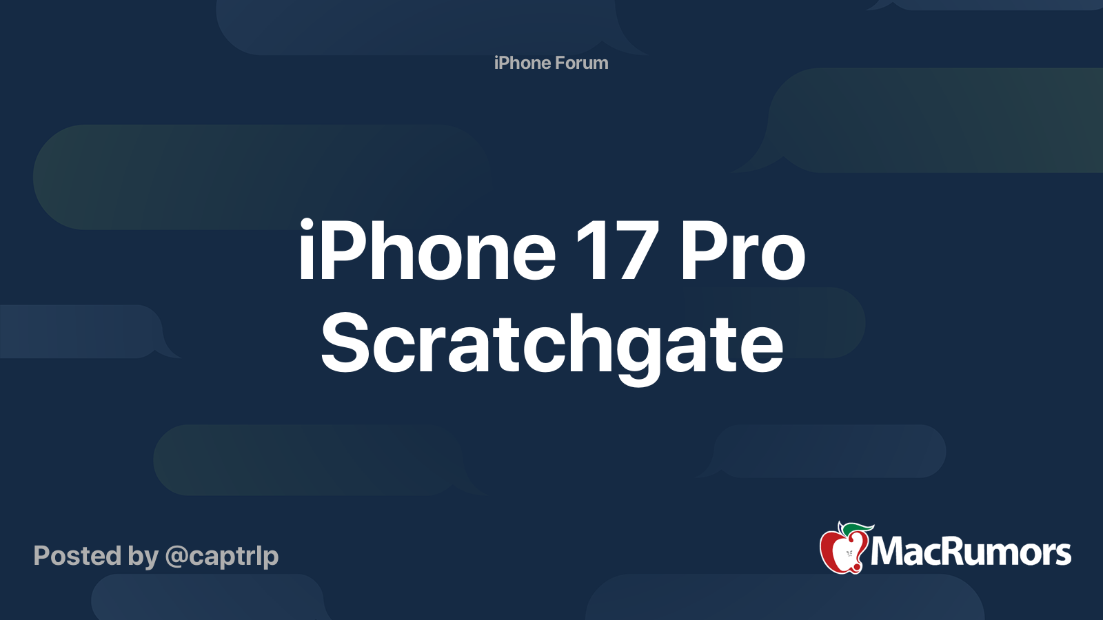 iPhone 17 Pro Scratchgate | MacRumors Forums