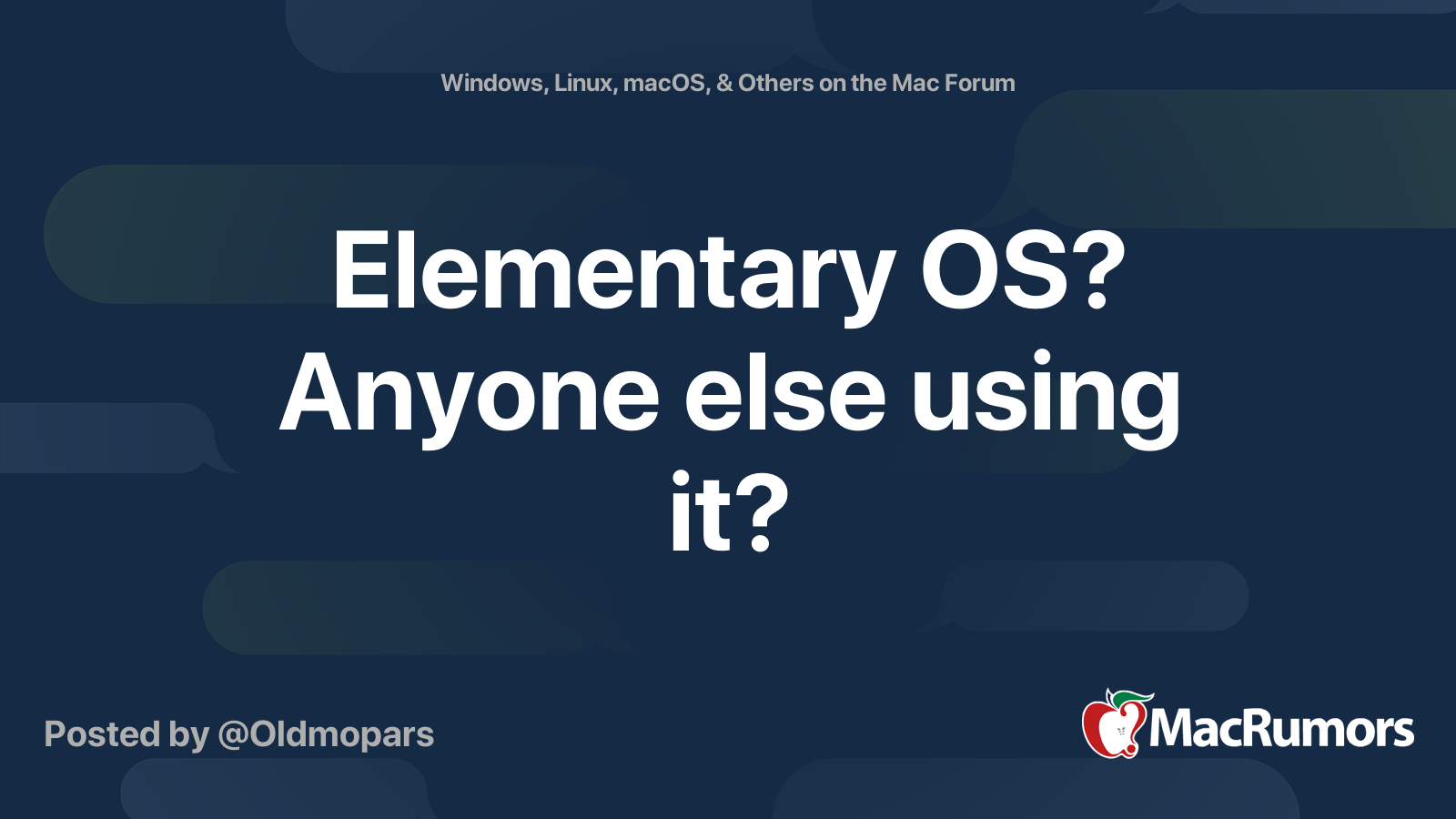 Elementary OS? Anyone else using it? | MacRumors Forums