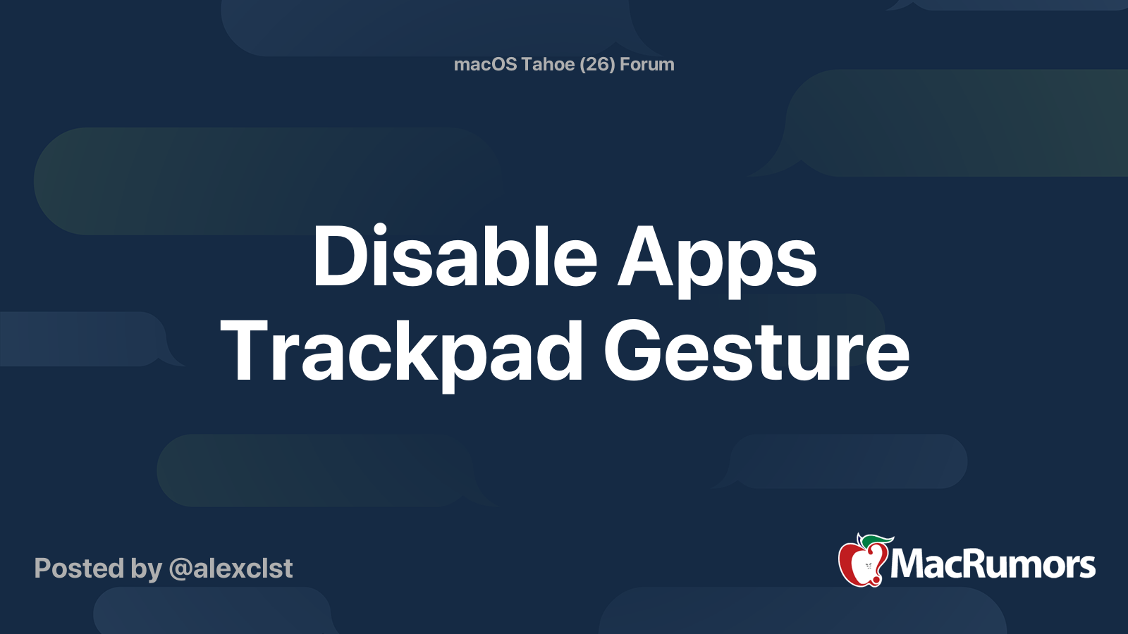 Disable Apps Trackpad Gesture | MacRumors Forums