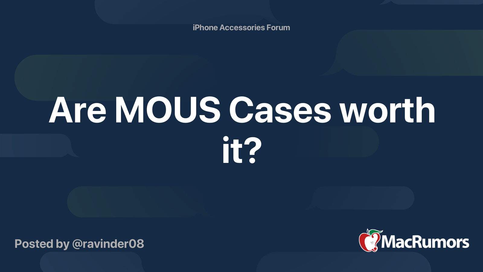 Are MOUS Cases worth it? | MacRumors Forums