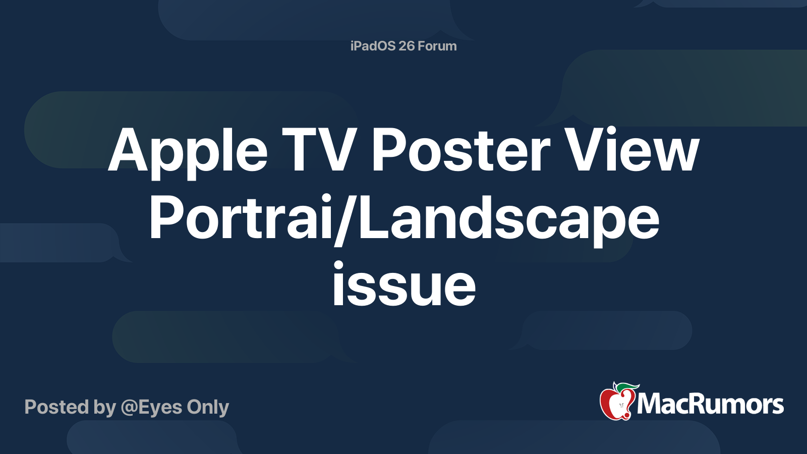 Apple TV Poster View Portrai/Landscape issue | MacRumors Forums