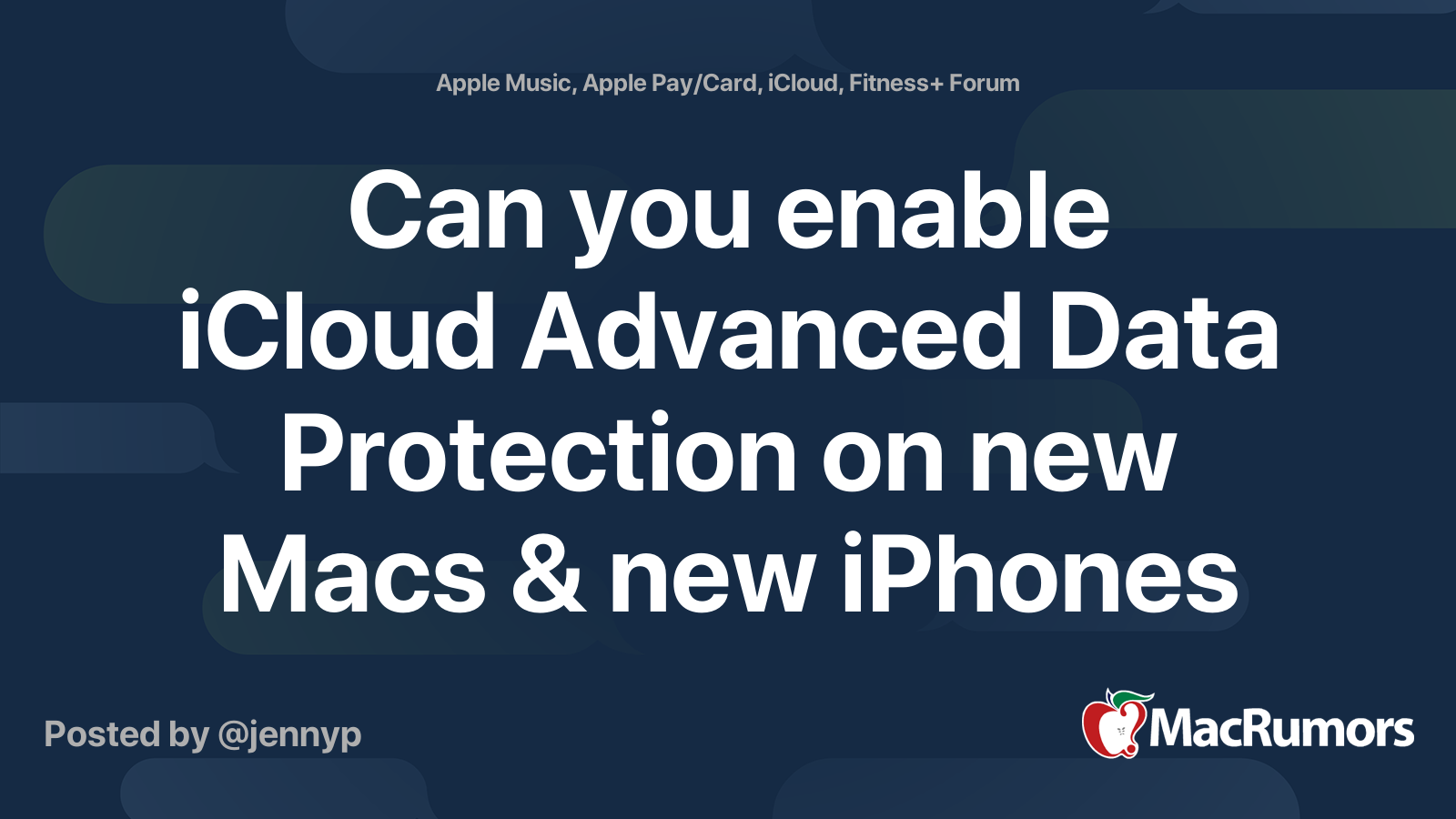 Can you enable iCloud Advanced Data Protection on new Macs & new ...