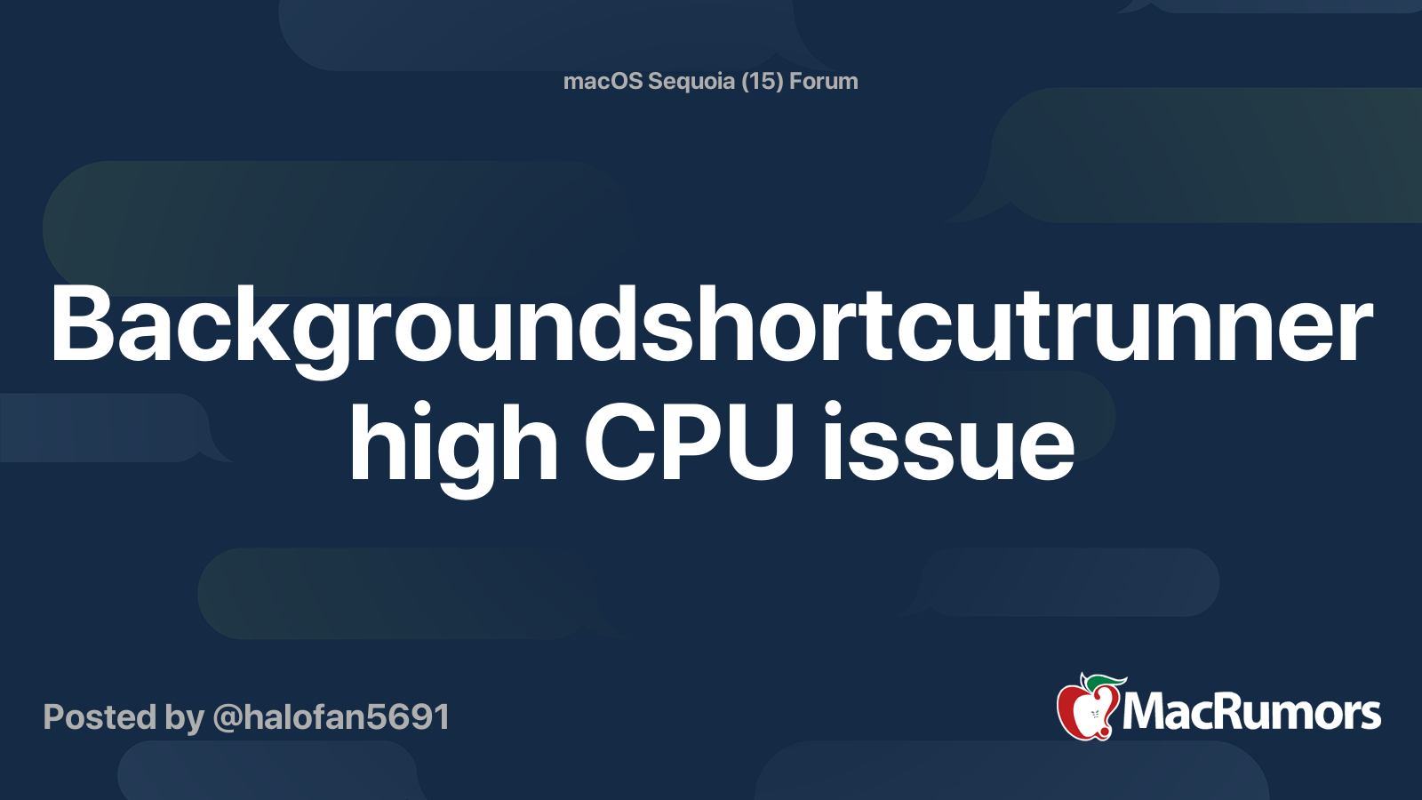 Backgroundshortcutrunner high CPU issue | MacRumors Forums