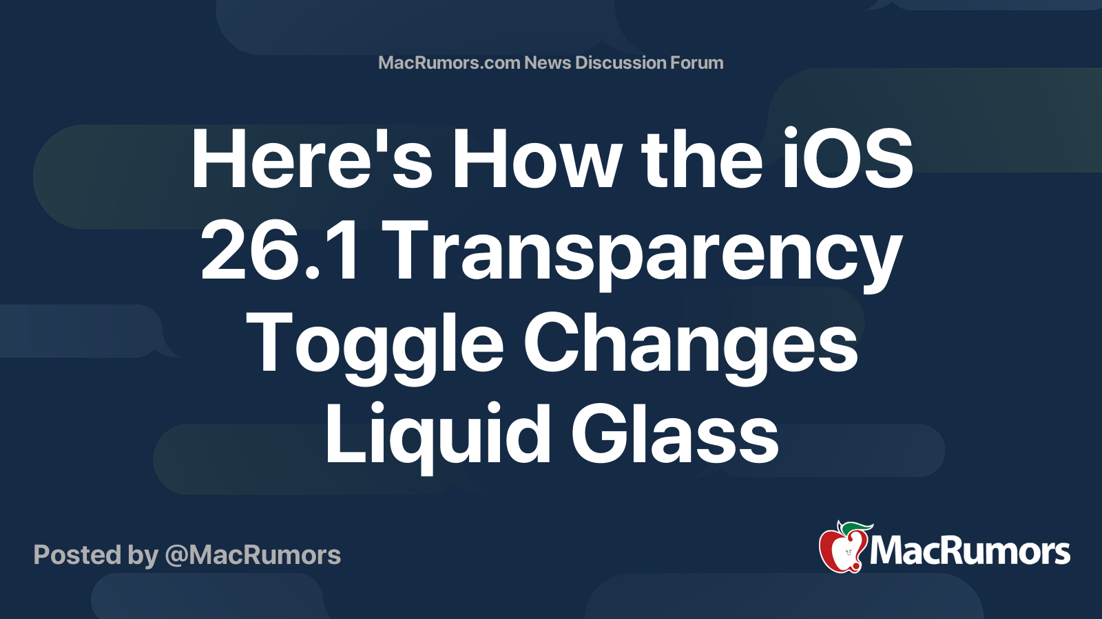 Here's How the iOS 26.1 Transparency Toggle Changes Liquid Glass ...