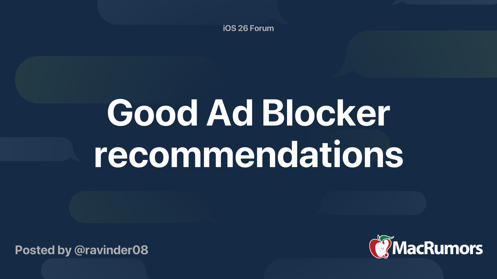 Good Ad Blocker recommendations | MacRumors Forums