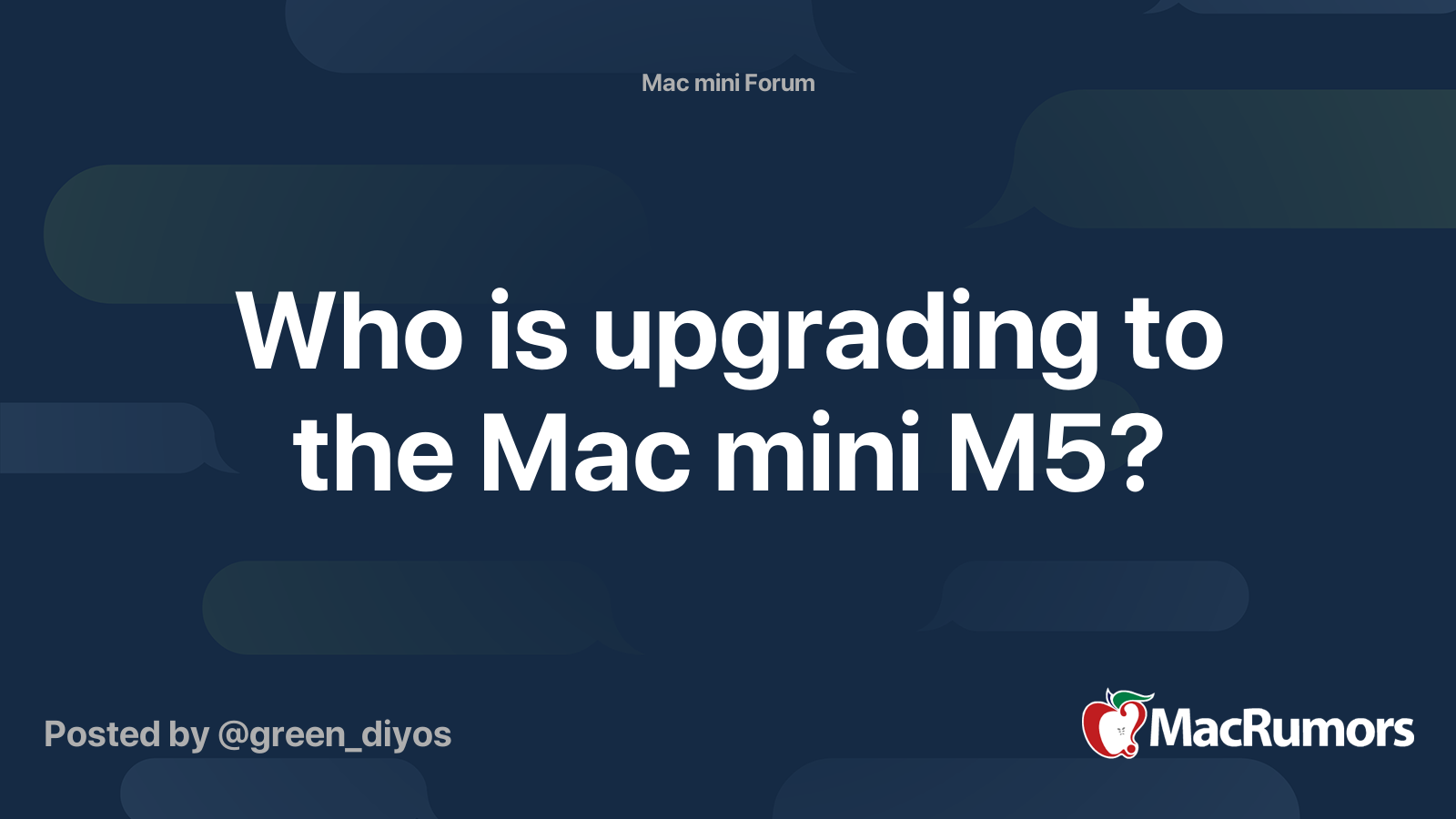 Who is upgrading to the Mac mini M5? | MacRumors Forums
