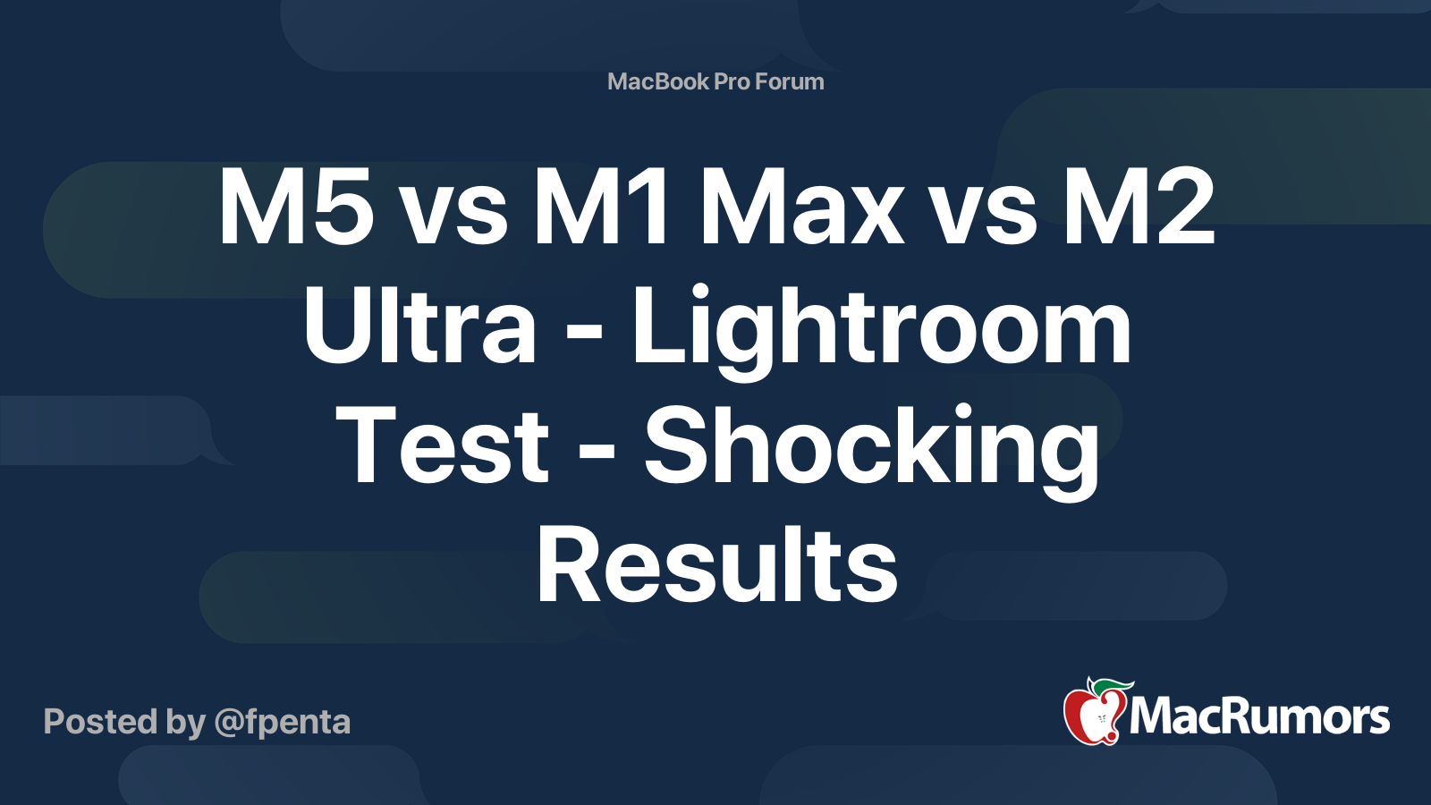 M5 vs M1 Max vs M2 Ultra - Lightroom Test - Shocking Results ...